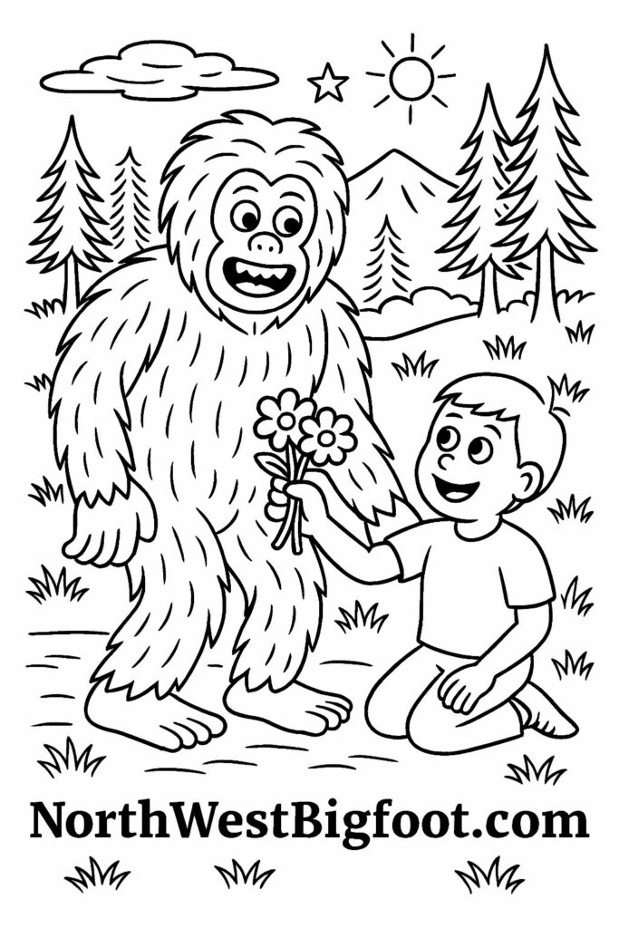 Bigfoot Coloring Book - Volume 1 - NorthWest Bigfoot